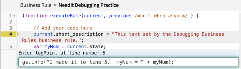Logpoints | ServiceNow Developers