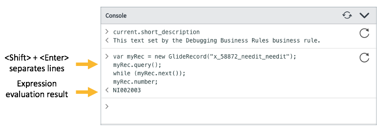 Console Debugger | ServiceNow Developers