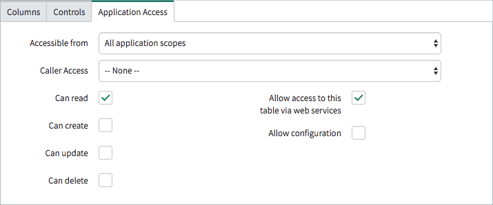 Application Access | ServiceNow Developers