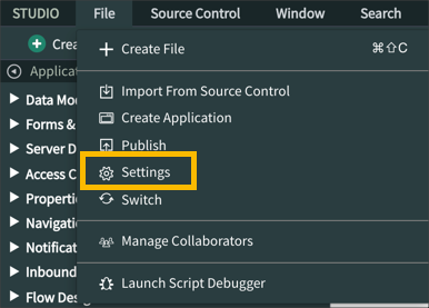 Application Settings | ServiceNow Developers