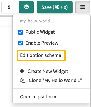 Widget Option Schema | ServiceNow Developers