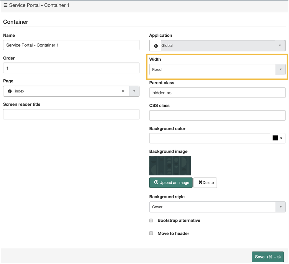 Fixed vs. Fluid Containers | ServiceNow Developers