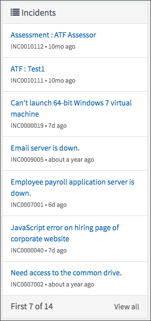 Exercise: Set Options for the Simple List Widget | ServiceNow Developers