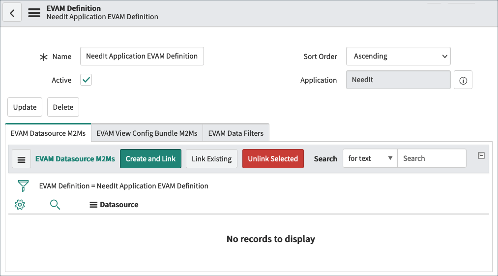 Exercise: Create an EVAM Definition and Datasources | ServiceNow Developers