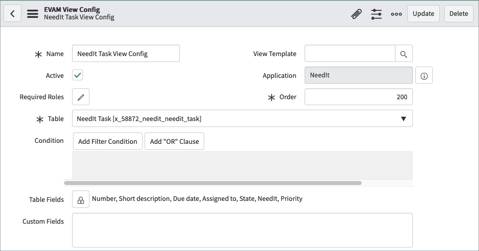 Exercise: Create an EVAM View Config Bundle | ServiceNow Developers