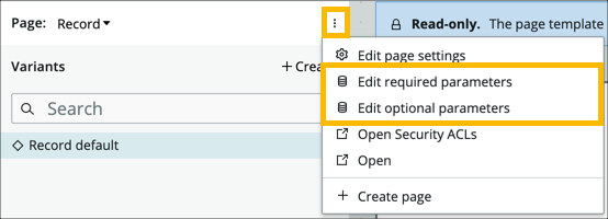 Adding Page Parameters | ServiceNow Developers