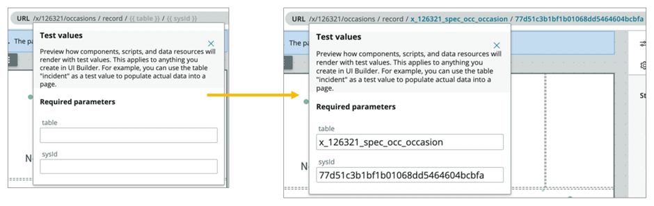 Adding Page Parameters | ServiceNow Developers
