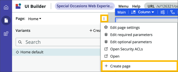 Creating a Page | ServiceNow Developers