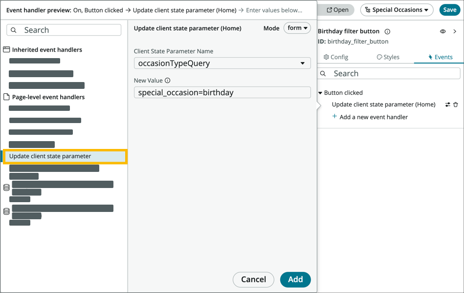 Working with Client State Parameters | ServiceNow Developers