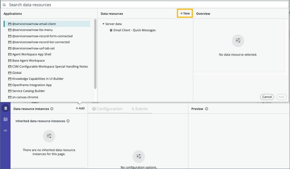 Creating Data Resources | ServiceNow Developers