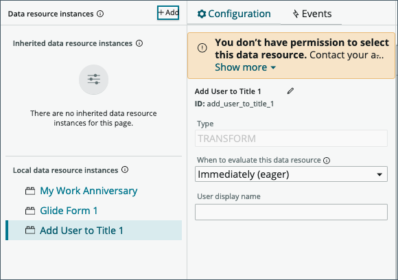 Creating Data Resources | ServiceNow Developers