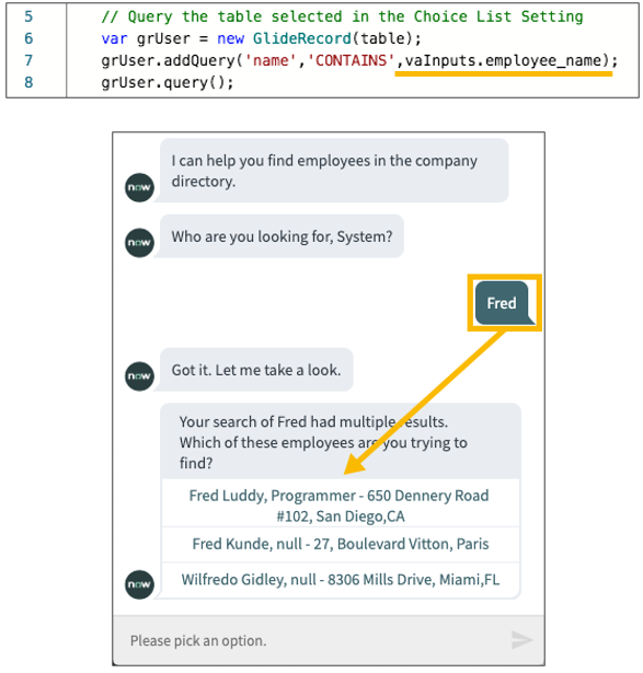 Using Input Variables | ServiceNow Developers