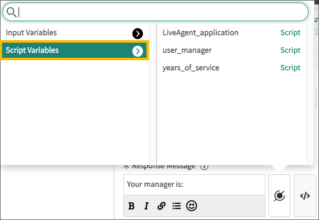 Using Script Variables | ServiceNow Developers