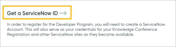 Creating a Developer Site Account | ServiceNow Developers
